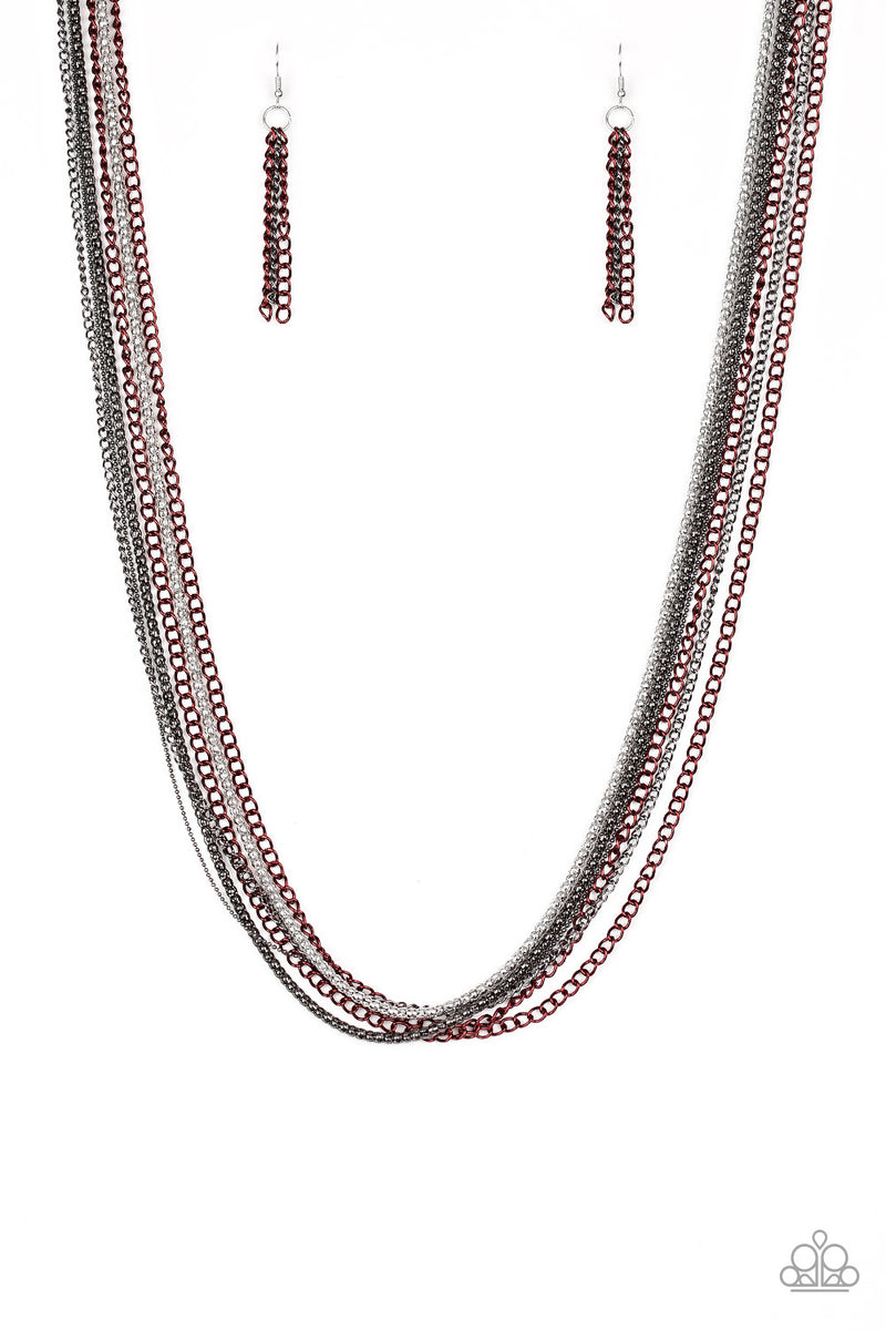 Paparazzi Colorful Calamity Red Necklace Set – Kelly's Treasure Trove
